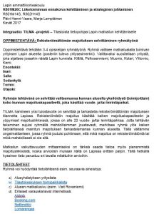 Tilastoja, kohdekehittämistä ja yhdessä oppimista – Lumen